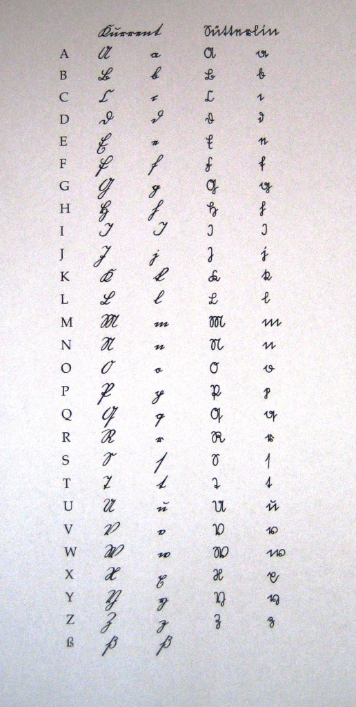 Kurrentschrift und Sütterlin
